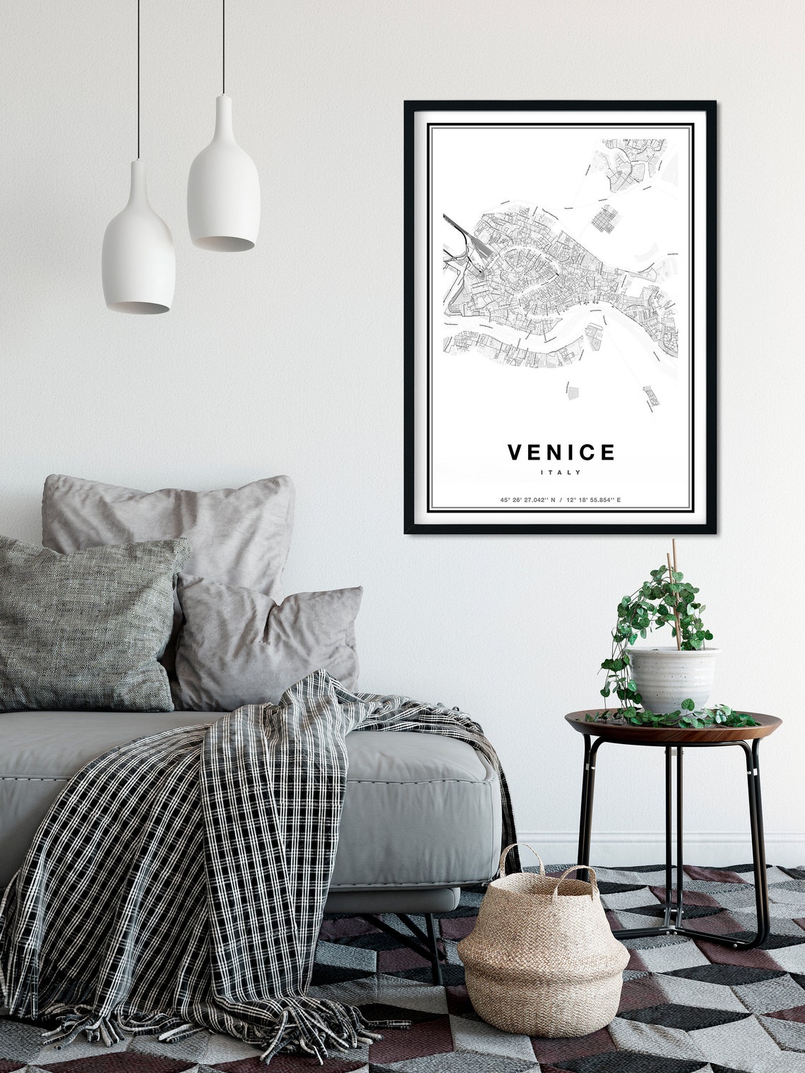 Venice Map Print, Map of Venice, City Map, Venice Print Gift, Venice ...