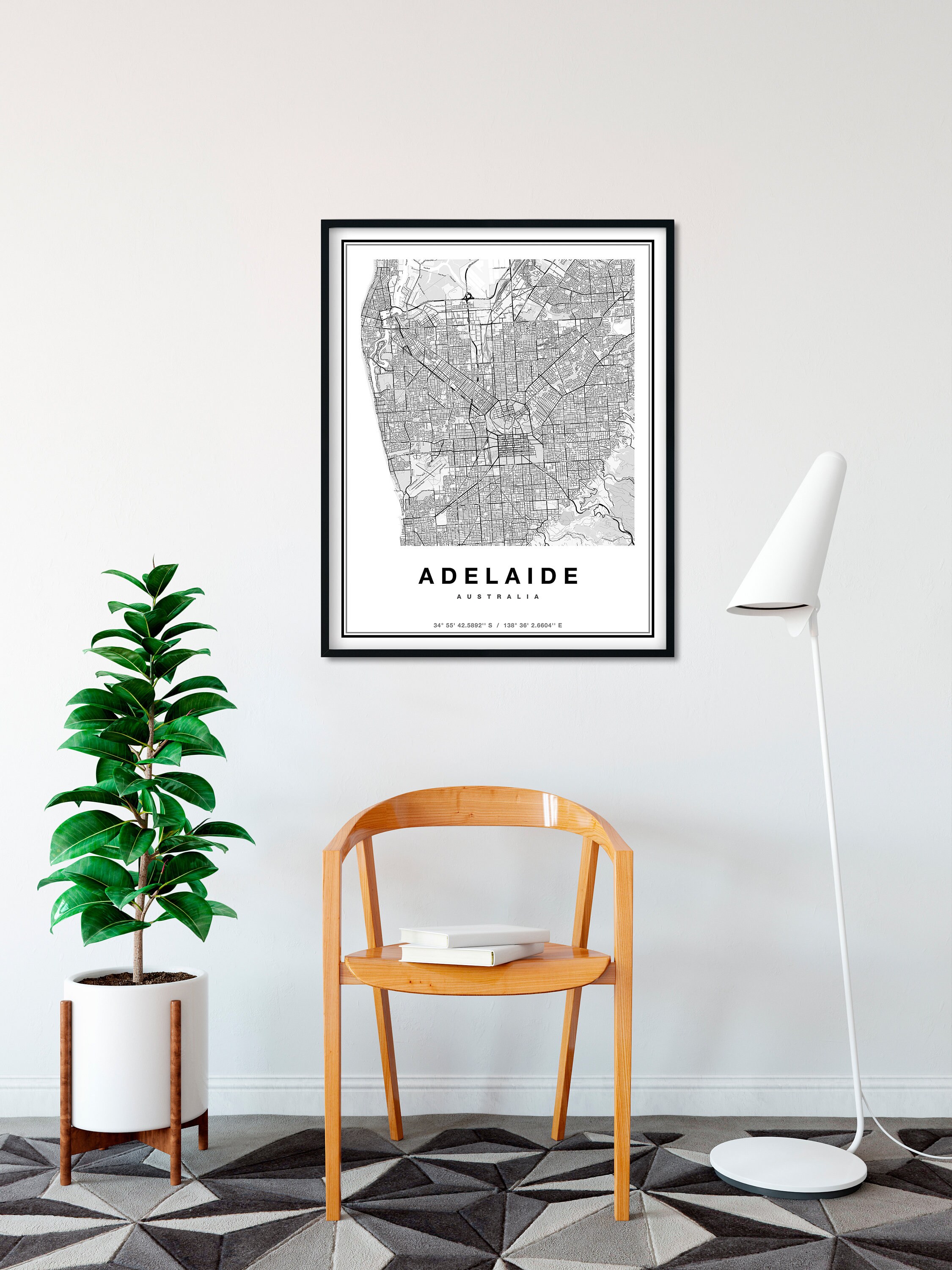 Adelaide Map, Adelaide City Map Print, Adelaide Map Print, Adelaide Art ...