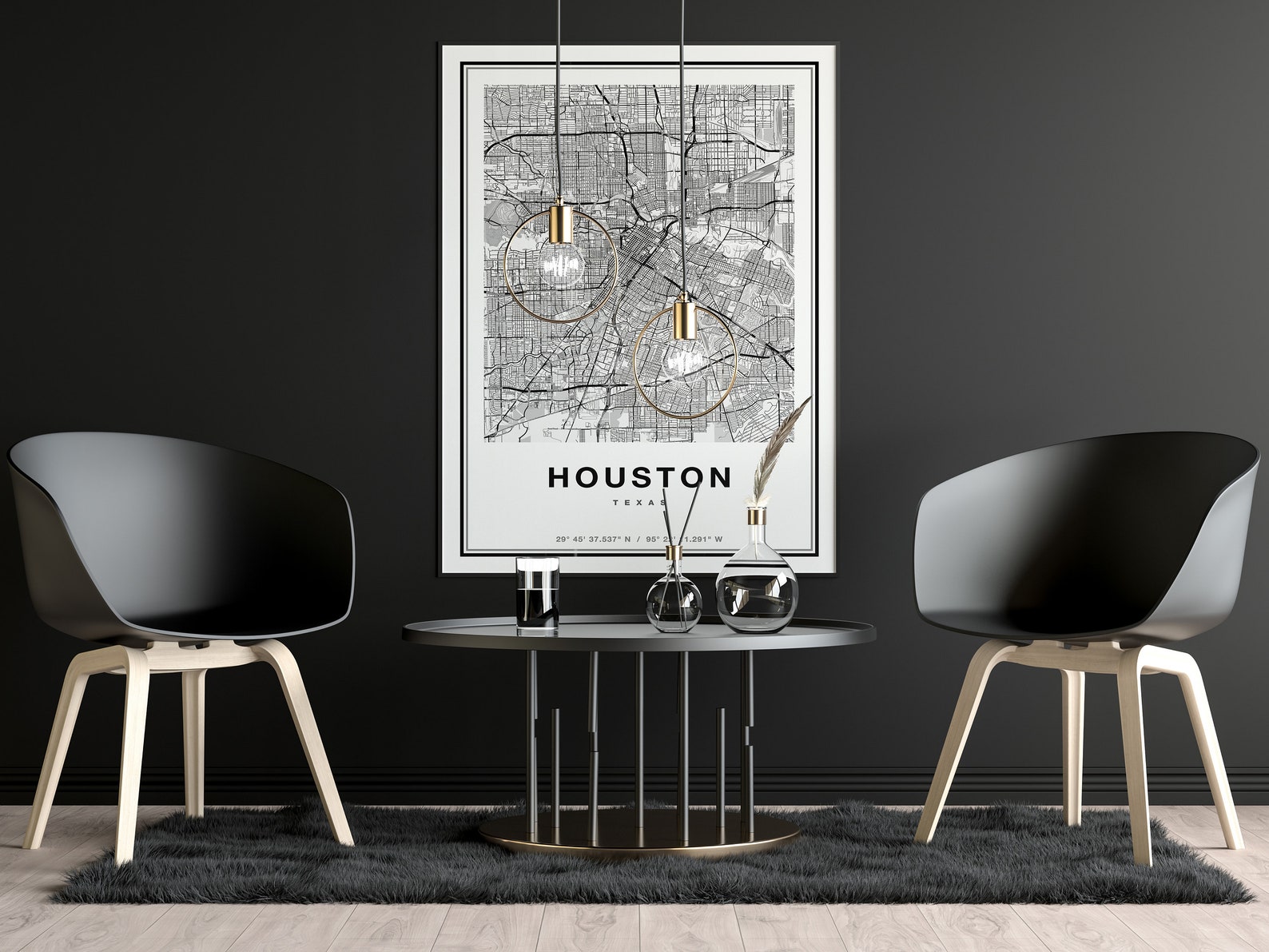 Houston Map Houston City Map Houston Print Houston Poster - Etsy