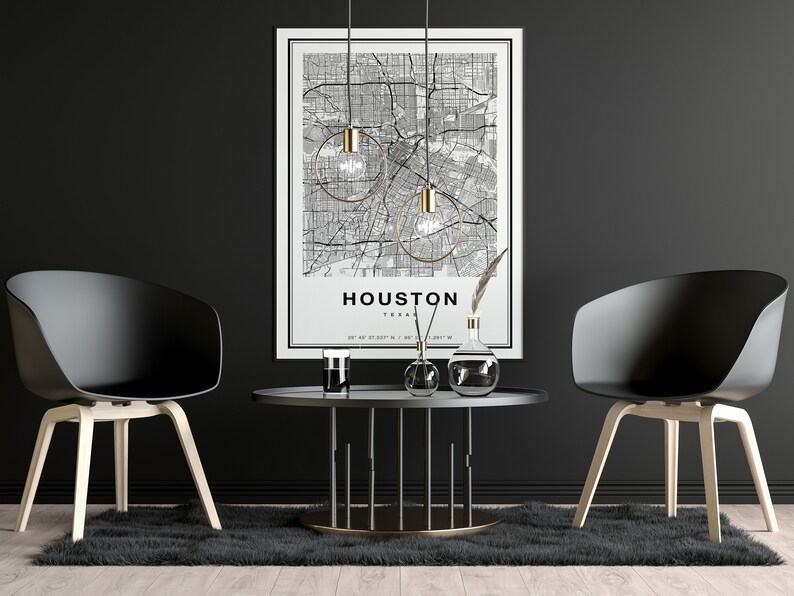 Houston Map, Houston City Map, Houston Print, Houston Poster, Map of ...
