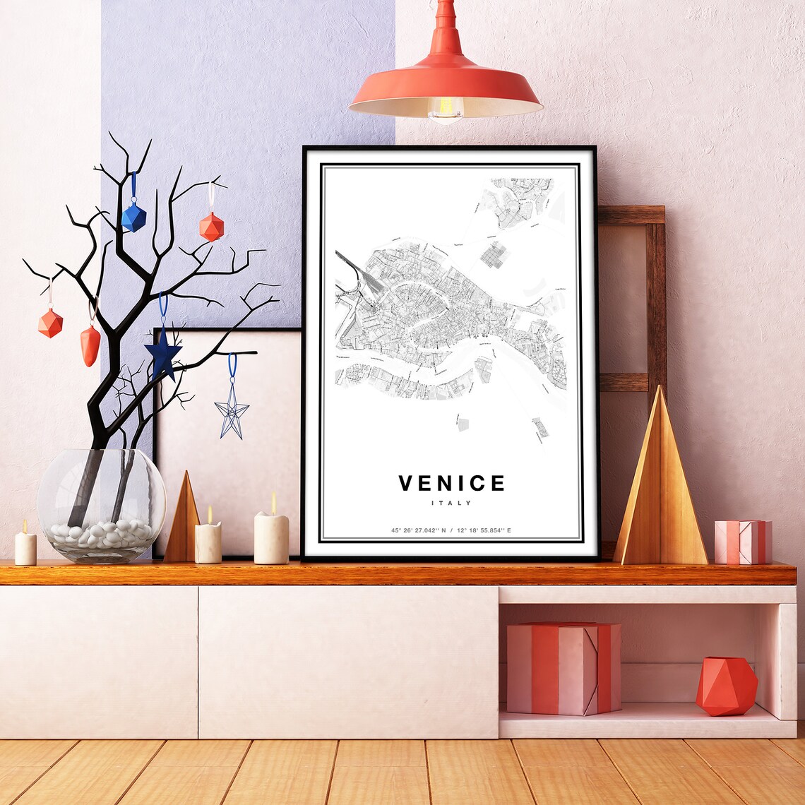 Venice Map Print, Map of Venice, City Map, Venice Print Gift, Venice ...
