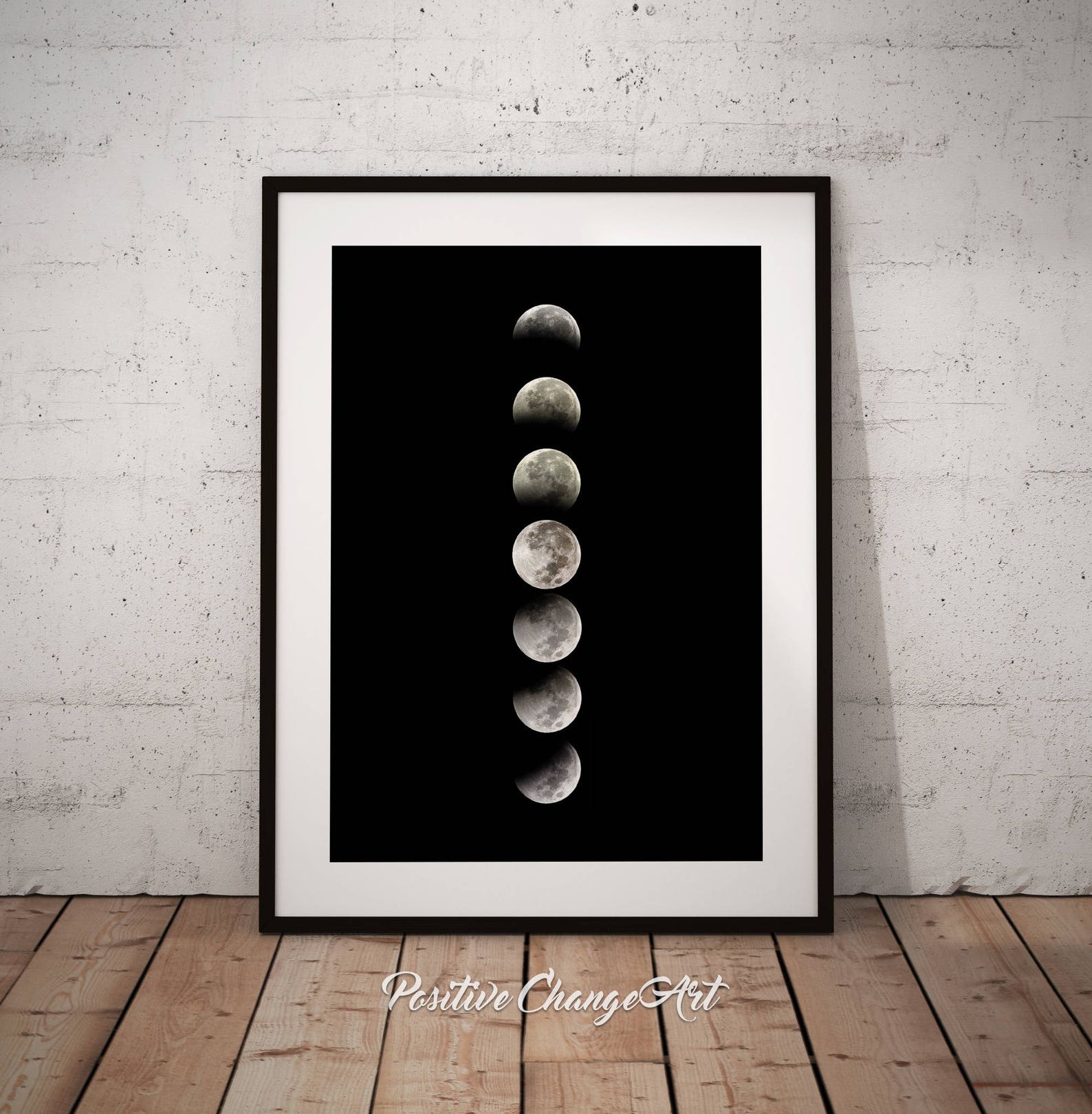 Moon Phase Lunar Phase Print Moon Phase Print La Luna | Etsy