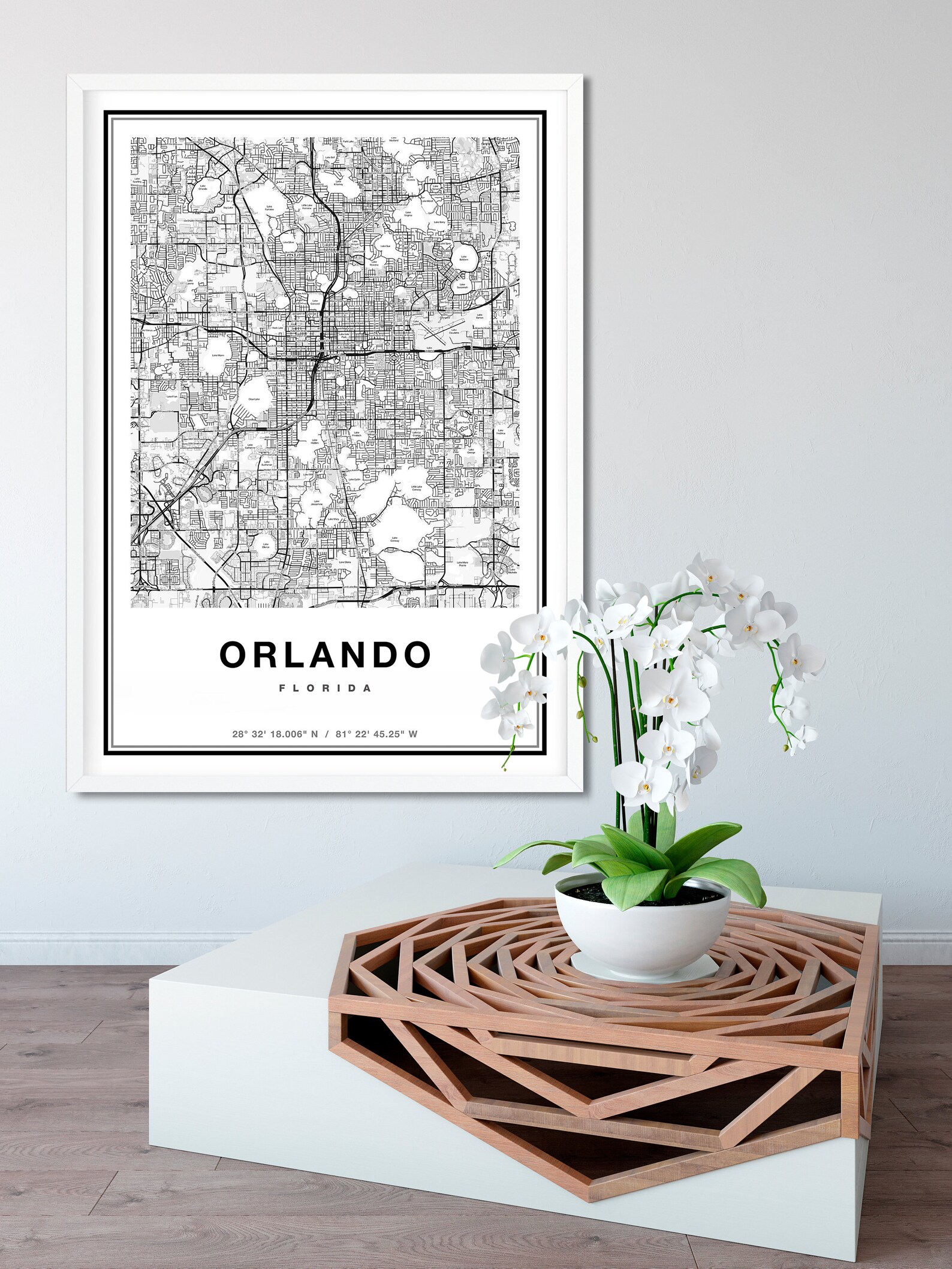 Orlando Map Print Map of Orlando City Map Orlando Print - Etsy