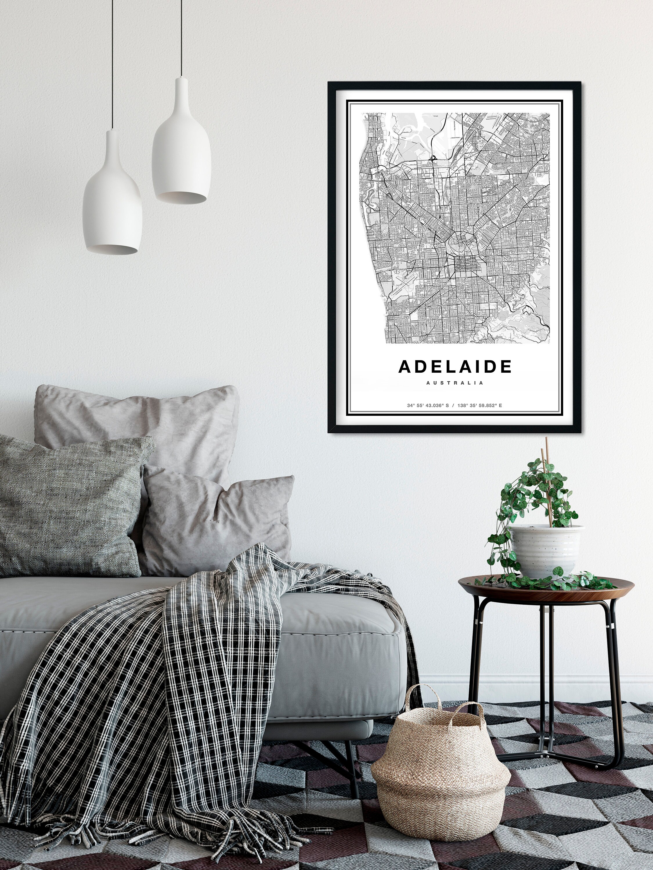 Adelaide Map Adelaide City Map Print Adelaide Map Print - Etsy