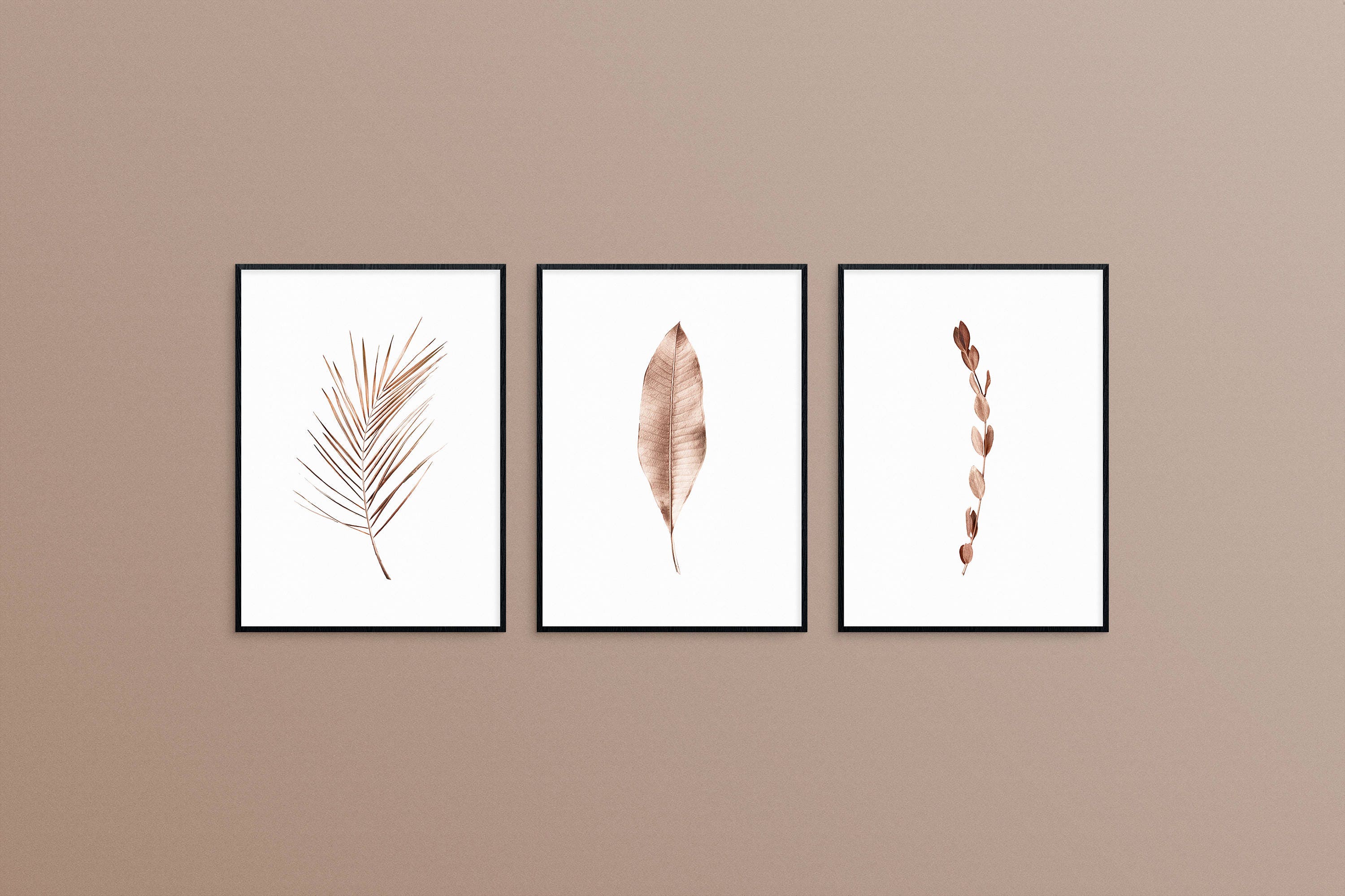 Rose Gold Botanical Print Set, Rose Gold Decor, Rose Gold Art Print ...