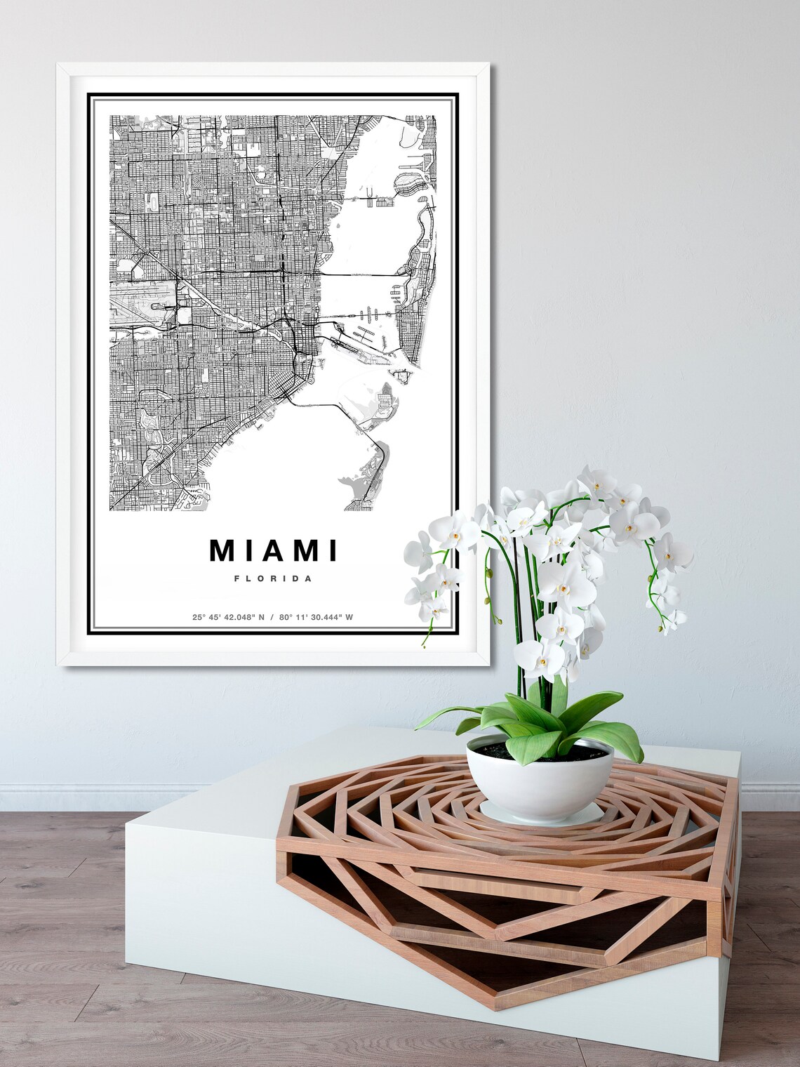 Miami Map Print Map of Miami City Map Miami Print Gift - Etsy