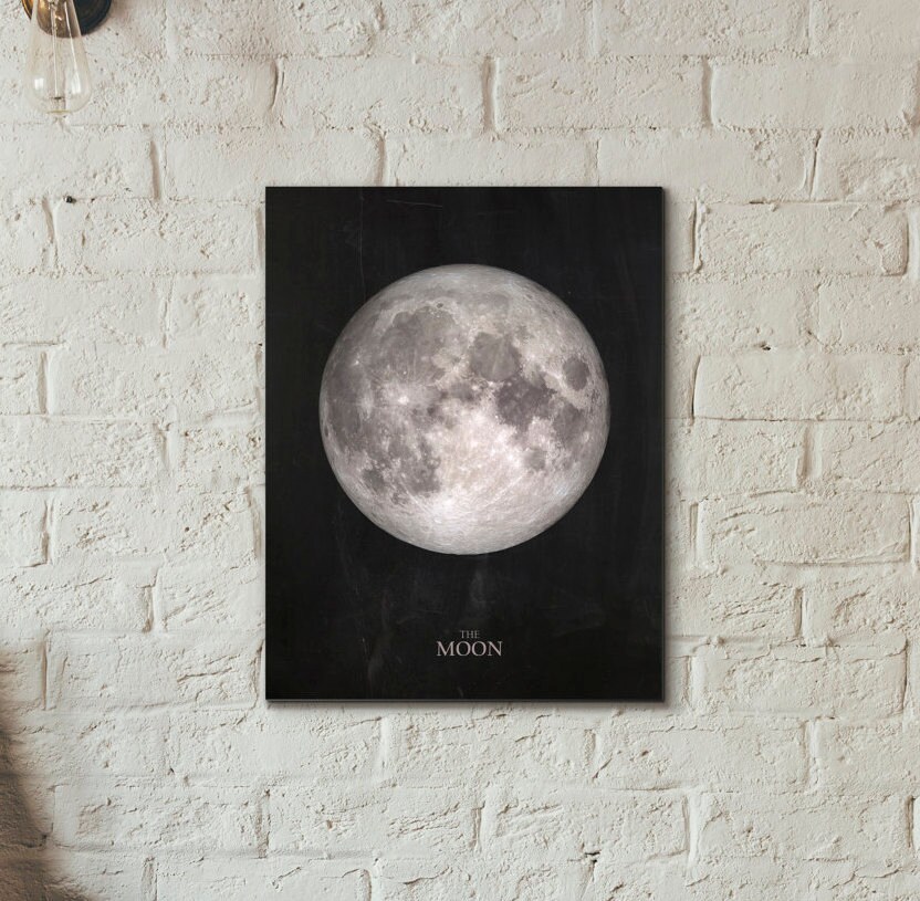 Full Moon Print Moon Phase Print Full Moon Wall Art Moon | Etsy