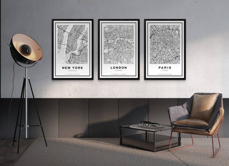 Custom Map Print Personalized Map Art Custom City Map Print | Etsy UK