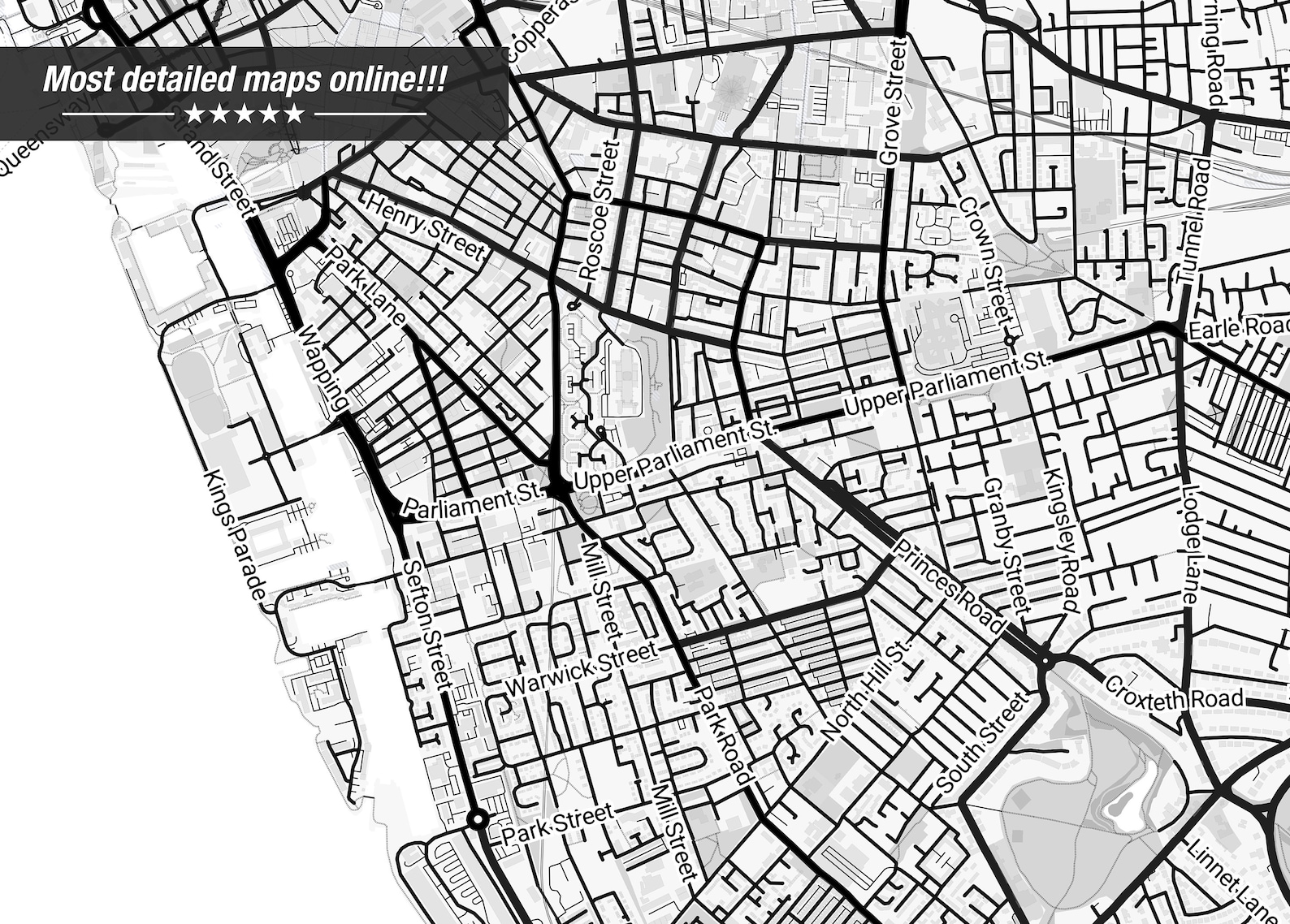Liverpool Map Print, Liverpool City Map Print, Liverpool Poster ...