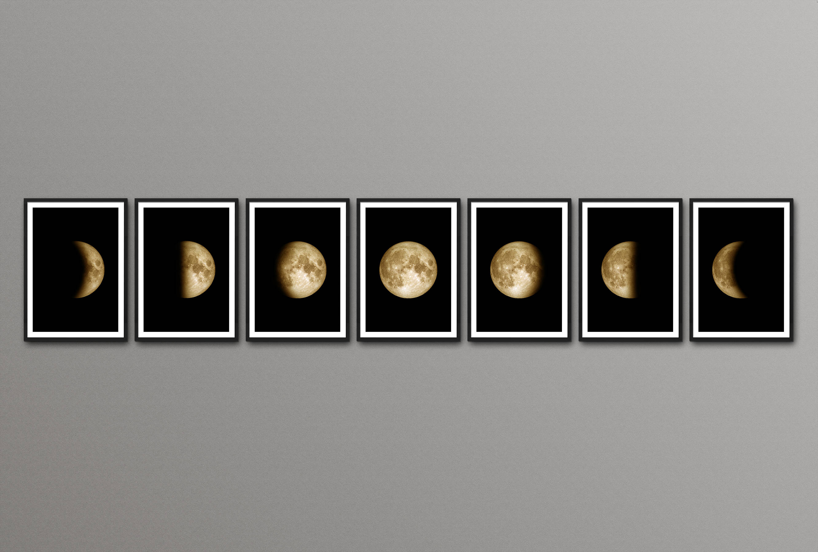 Moon Phases Set Moon Phases Wall Art Moon Phase Print - Etsy