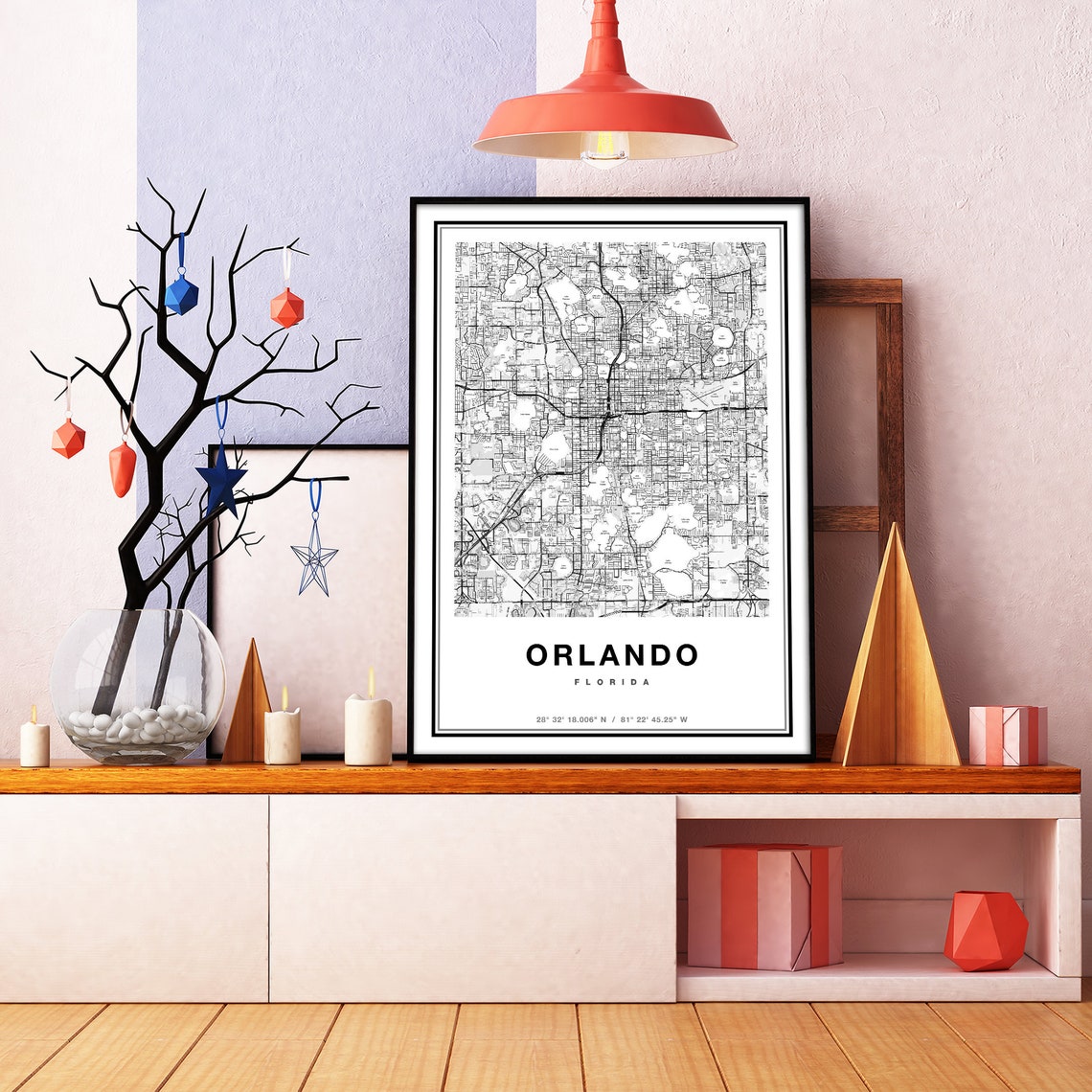 Orlando Map Print Map of Orlando City Map Orlando Print - Etsy