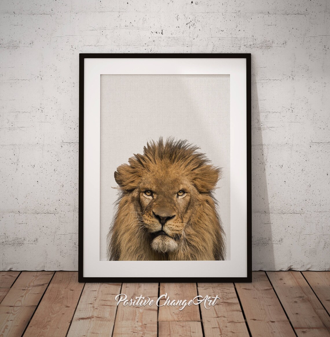 Lion Print Art Nursery Safari Lion Art Print Printable | Etsy