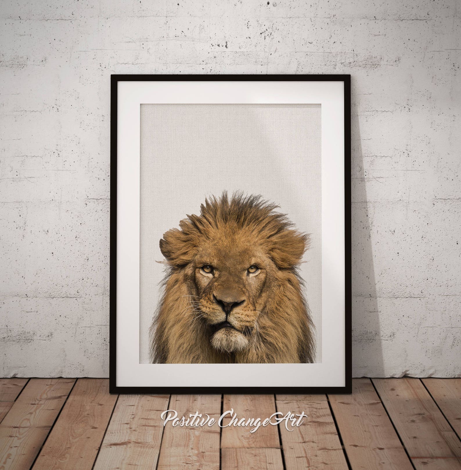 Lion Print Art Nursery Safari Lion Art Print Printable - Etsy