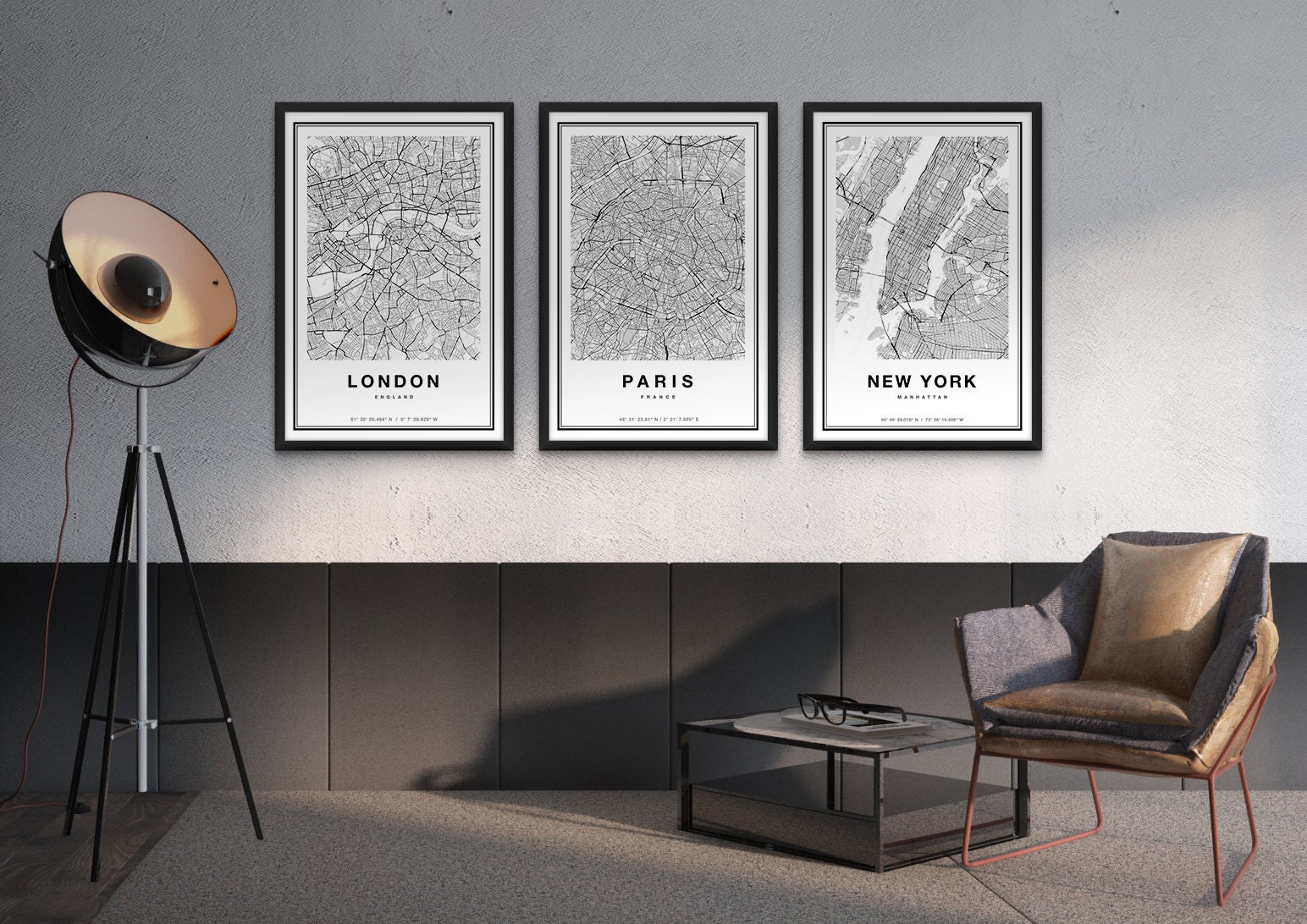 New York Map New York Print New York City Map Manhattan Map - Etsy