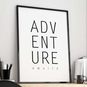 Adventure Awaits Print, Adventure Awaits Printable Art, Adventure ...
