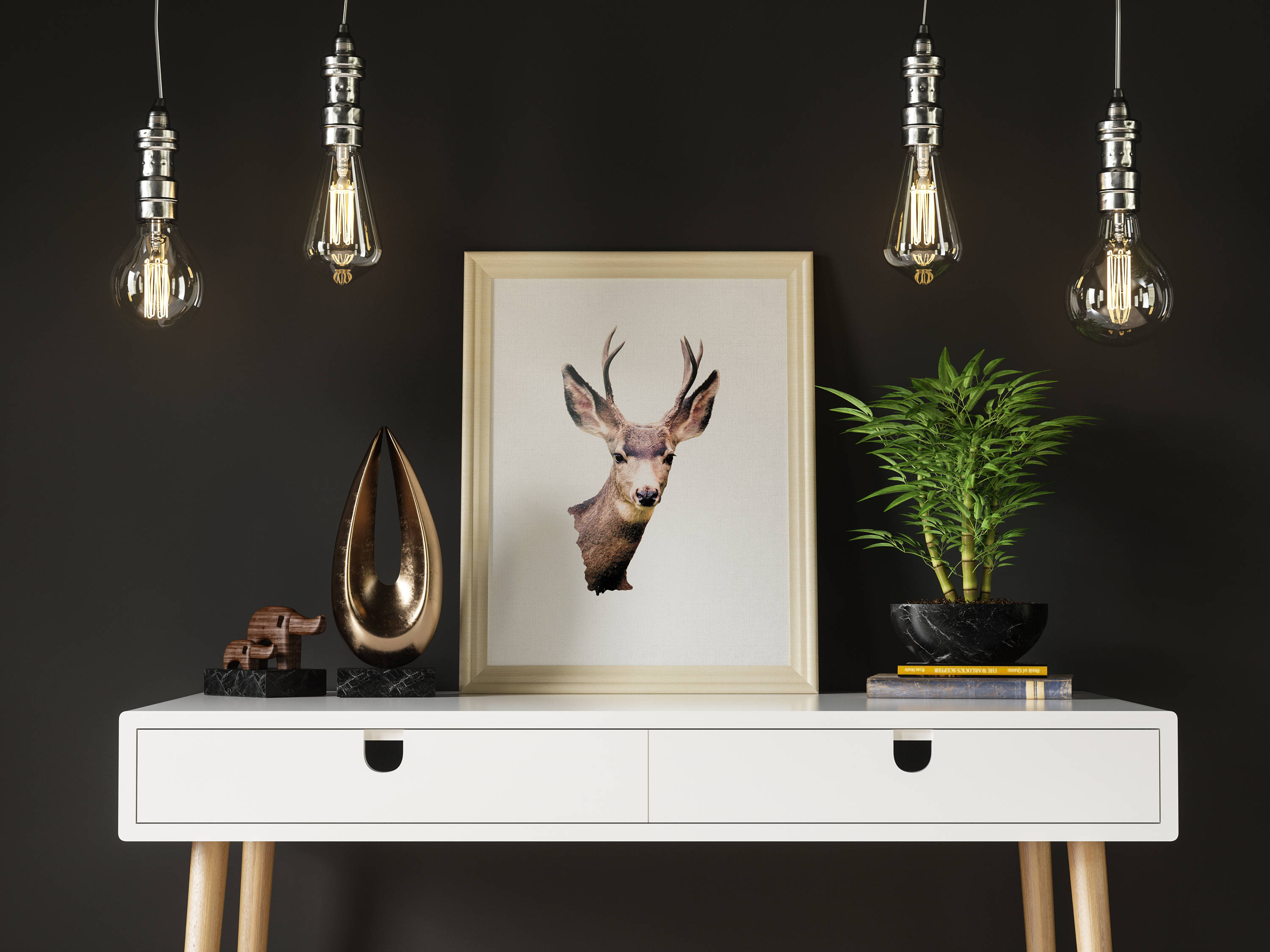 Deer Head Print Deer Head Art Deer Head Poster Printable | Etsy