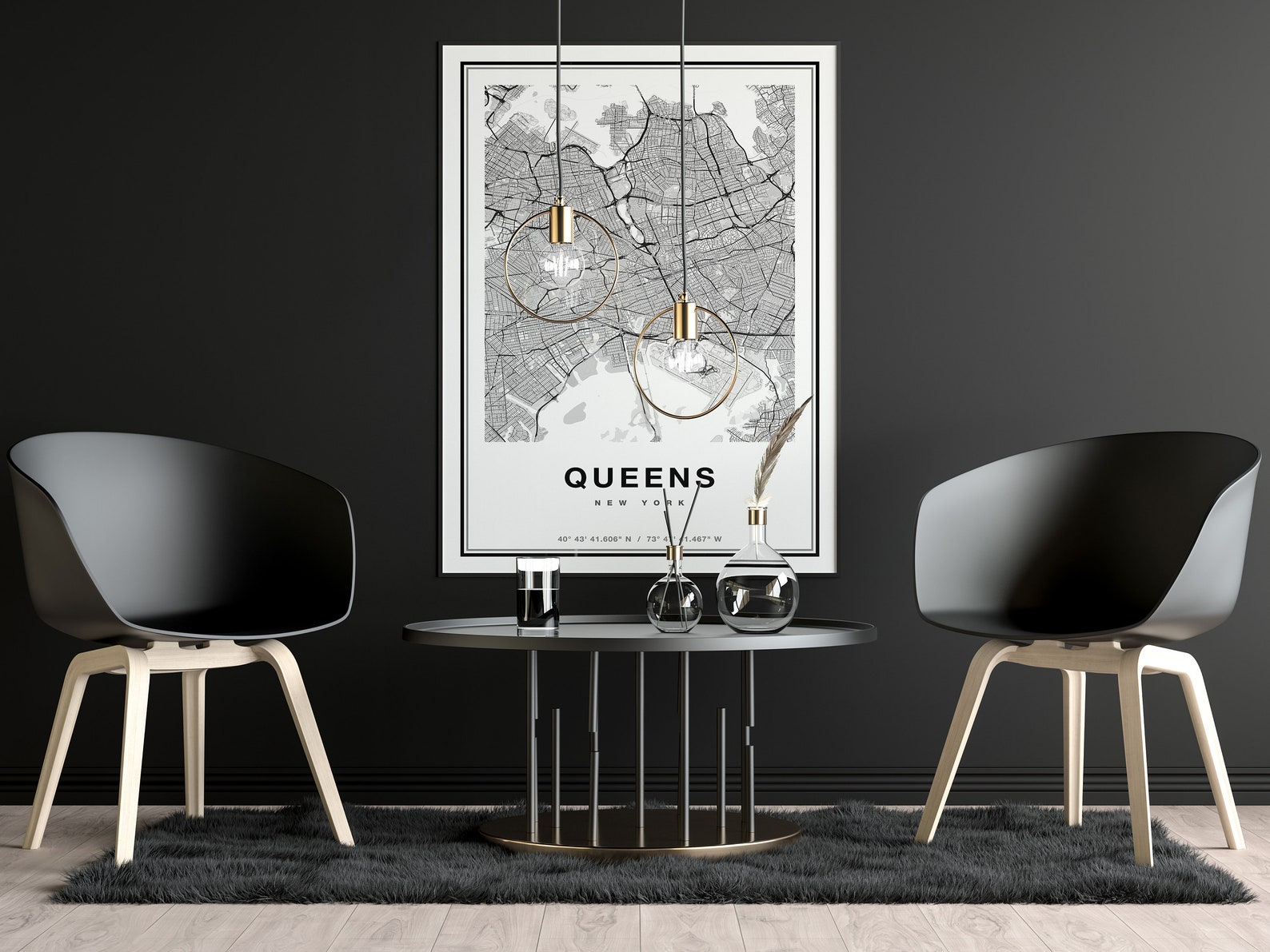 Queens Map Print Map of Queens City Map Queens Print Gift - Etsy