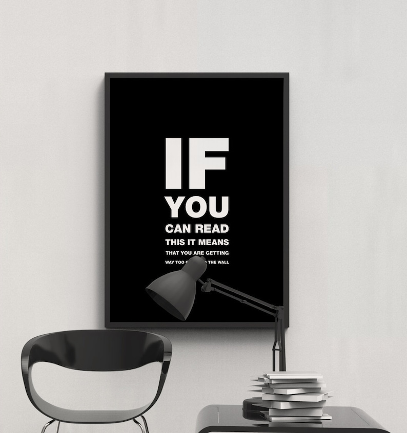 If You Can Read This Funny Print Art If You Can Read Funny | Etsy