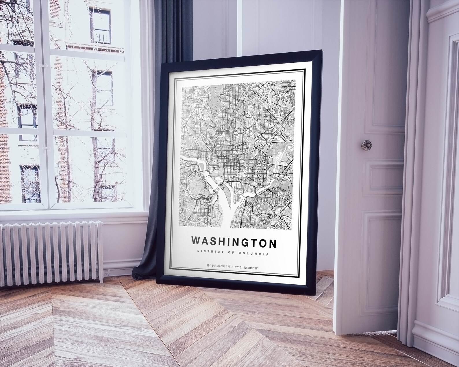 Washington DC Map Print Printable Map of Washington DC City | Etsy