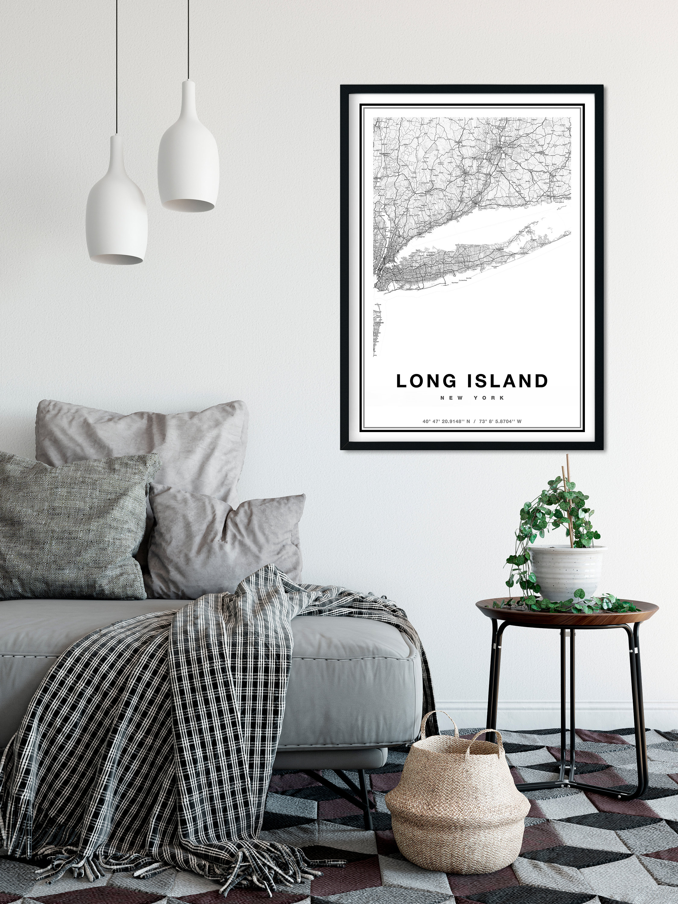 Long Island Map Print Map of Long Island City Map Long - Etsy