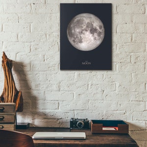 Moon Print, Full Moon Wall Art, Moon Poster, Moon Printable, Lunar ...