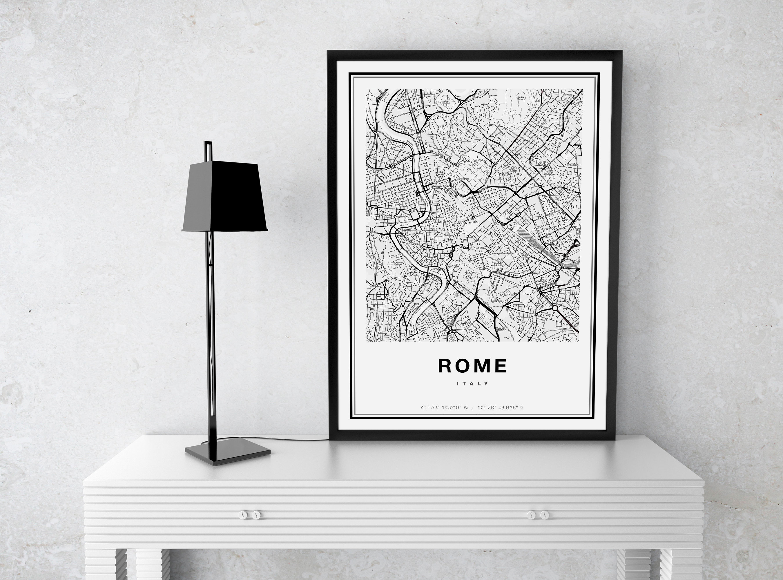 Rome Map Map of Rome Rome City Map Rome Poster Rome Print | Etsy Australia