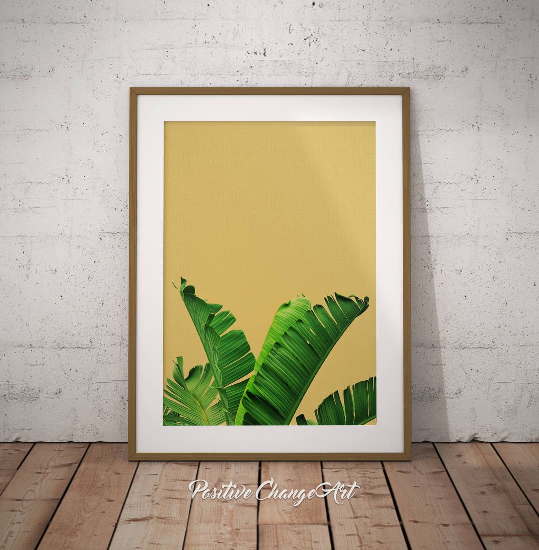 Banana Leaf, Banana Leaf Print, Banana Leaf Printable, Banana Leaf Art ...