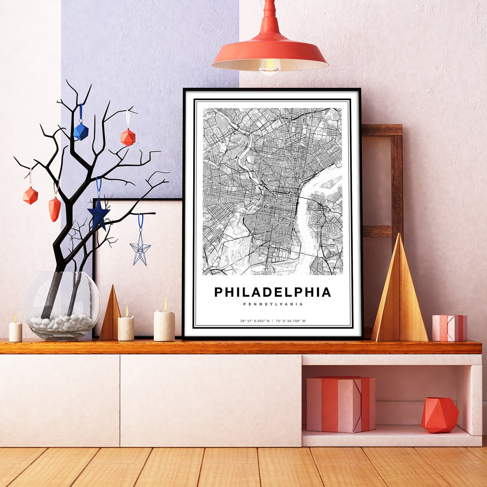 Philadelphia Map, Philadelphia City Map, Philadelphia Print ...