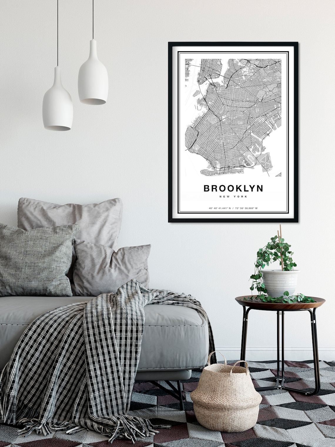 Brooklyn Map Print Map of Brooklyn City Map Brooklyn Print - Etsy
