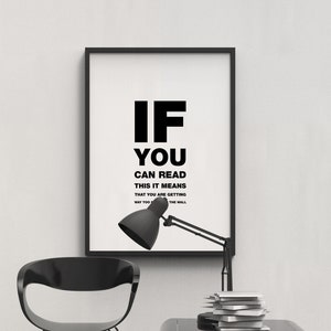 If You Can Read This, Funny Print Art, Funny Wall Art, If You Can Read ...