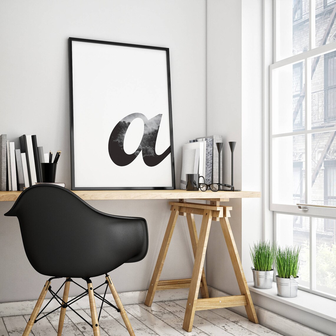 Letter A Letter A Print Letter A Poster Fashion Digital | Etsy