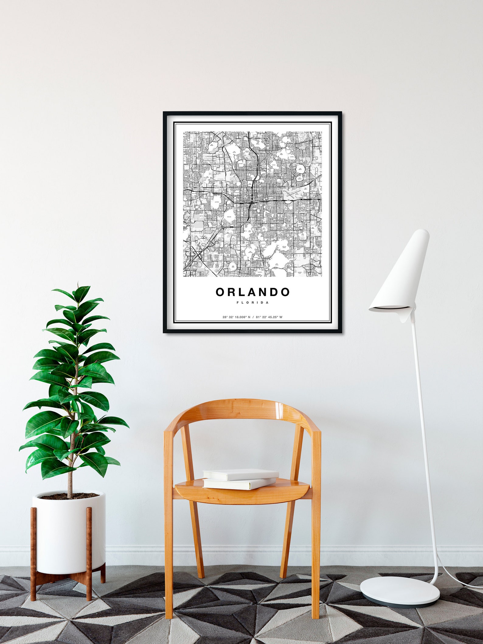 Orlando Map Print, Map of Orlando, City Map, Orlando Print Gift ...