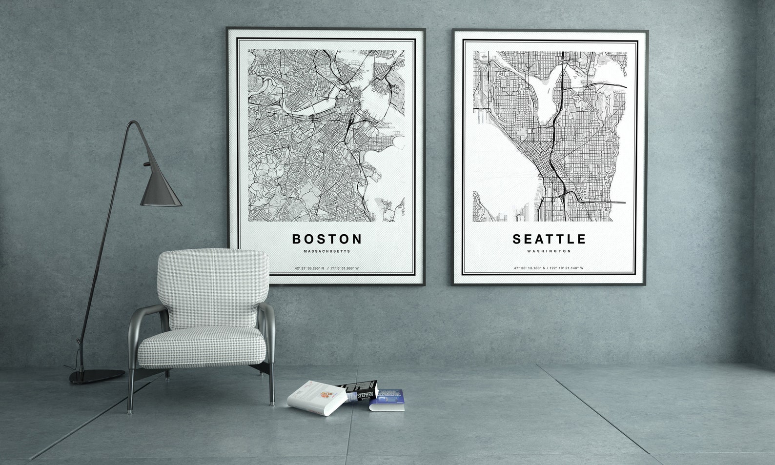 Boston Map Boston City Map Boston Print Boston Poster Map - Etsy