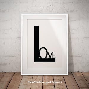 Typography Art Print, Love Art Print, Love Wall Art, Love Poster ...