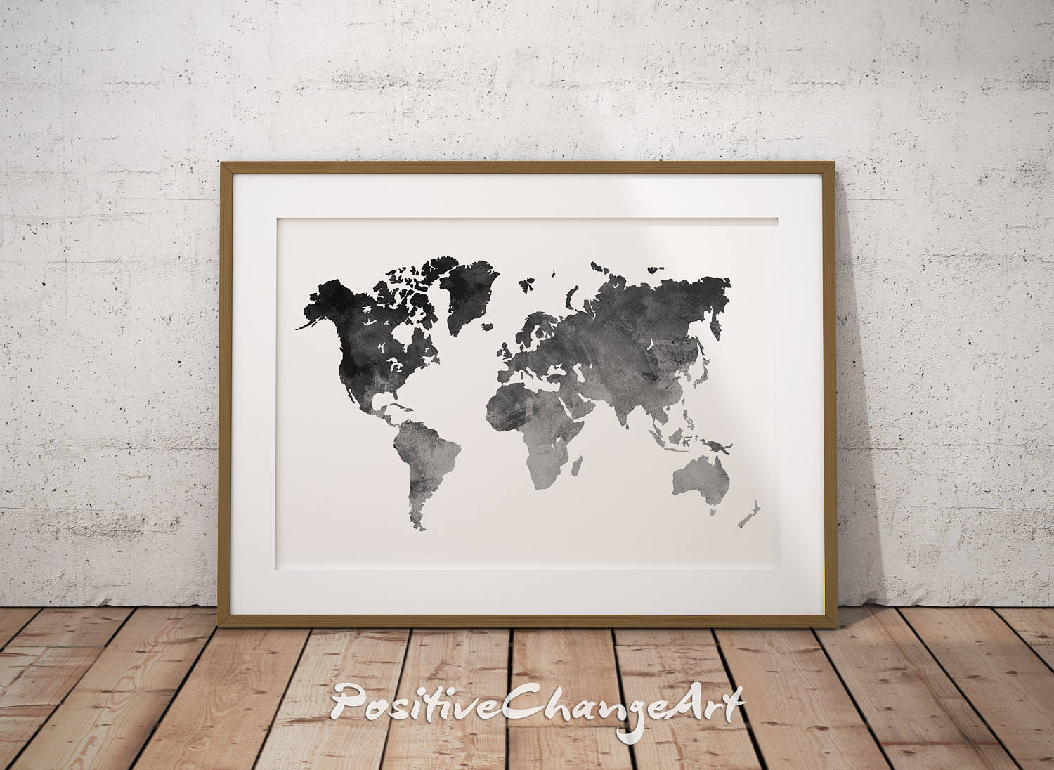 Map Of The World Print Art, World Map Print Art, Map Of The World Wall ...