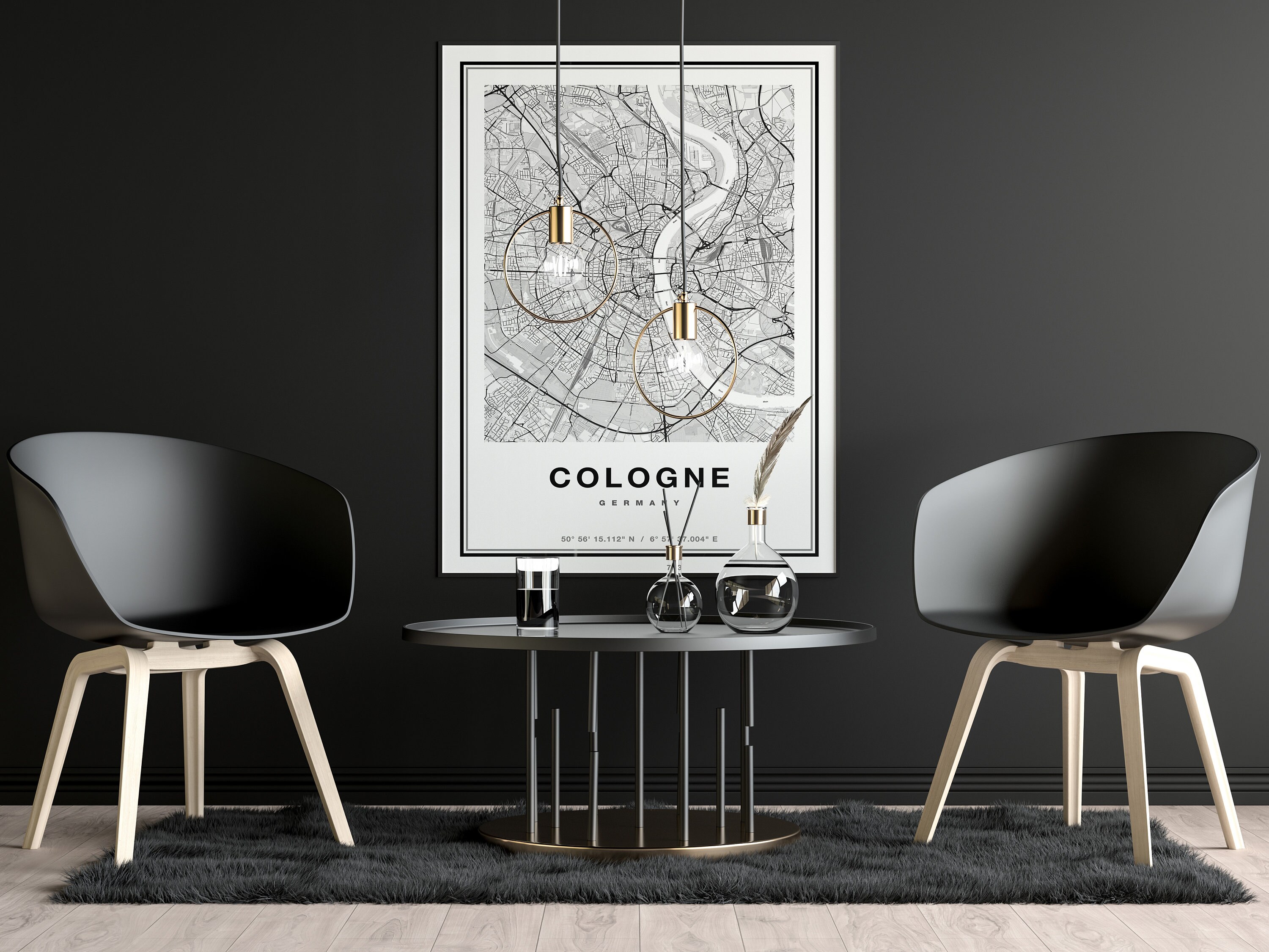 Cologne Map Print Map of Cologne City Map Cologne Print - Etsy