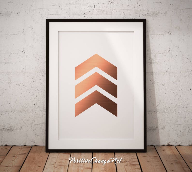 Rose Gold Decor, Chevrons Rose Gold, Rose Gold Print, Rose Gold Wall ...