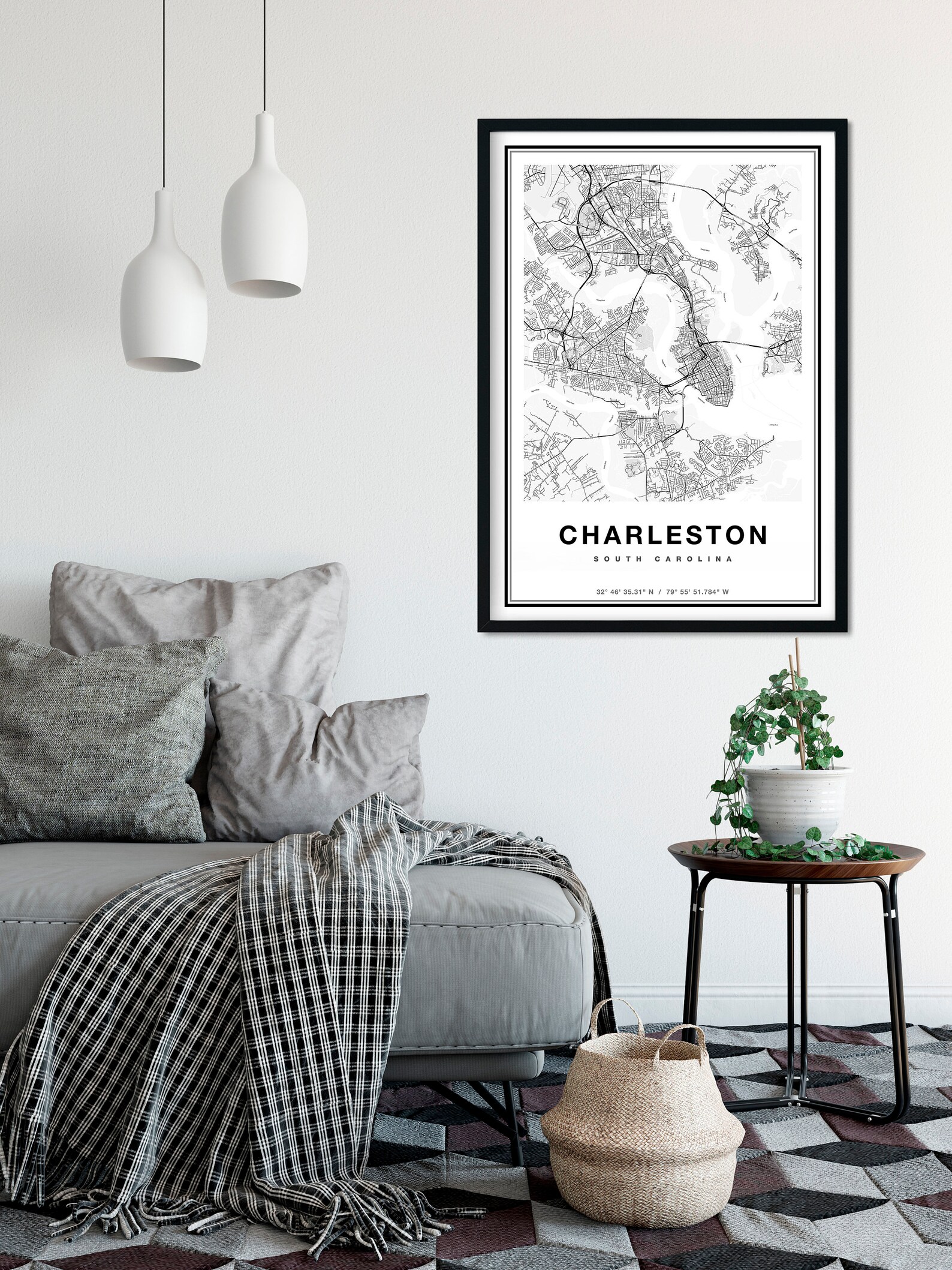 Charleston Map Print, Map of Charleston, City Map, Print Gift ...