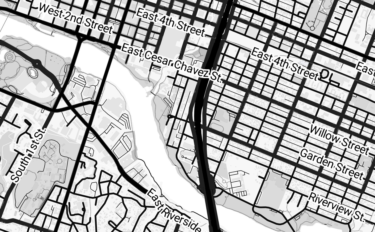 Austin Texas Map Printable Map of Austin City Map Art | Etsy