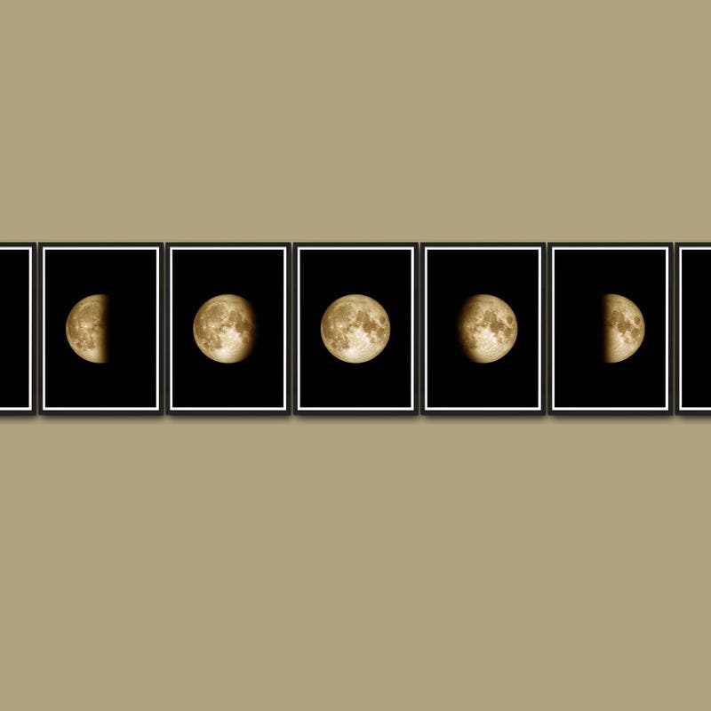 Lunar Phase Art - Etsy