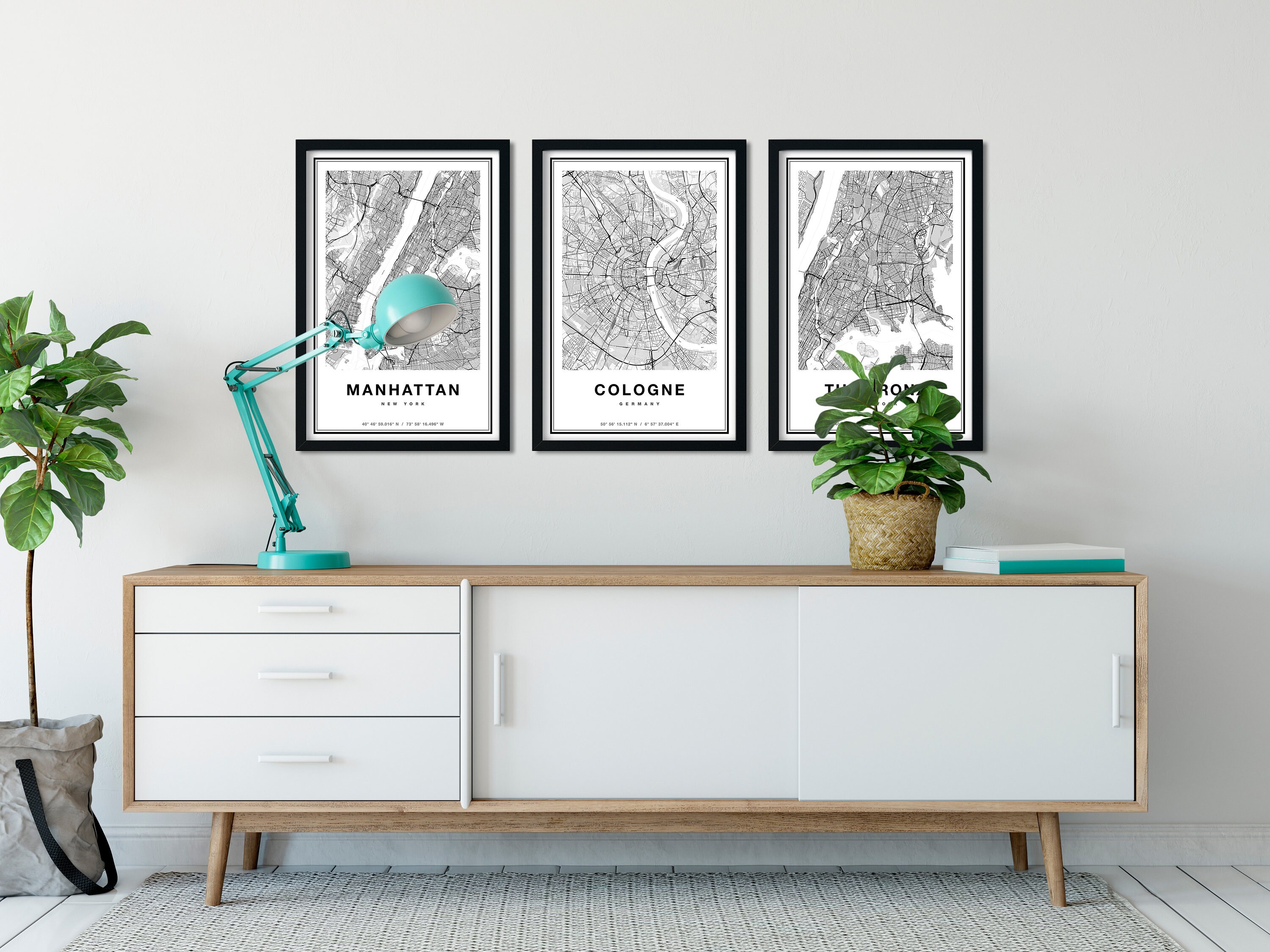 Cologne Map Print Map of Cologne City Map Cologne Print - Etsy