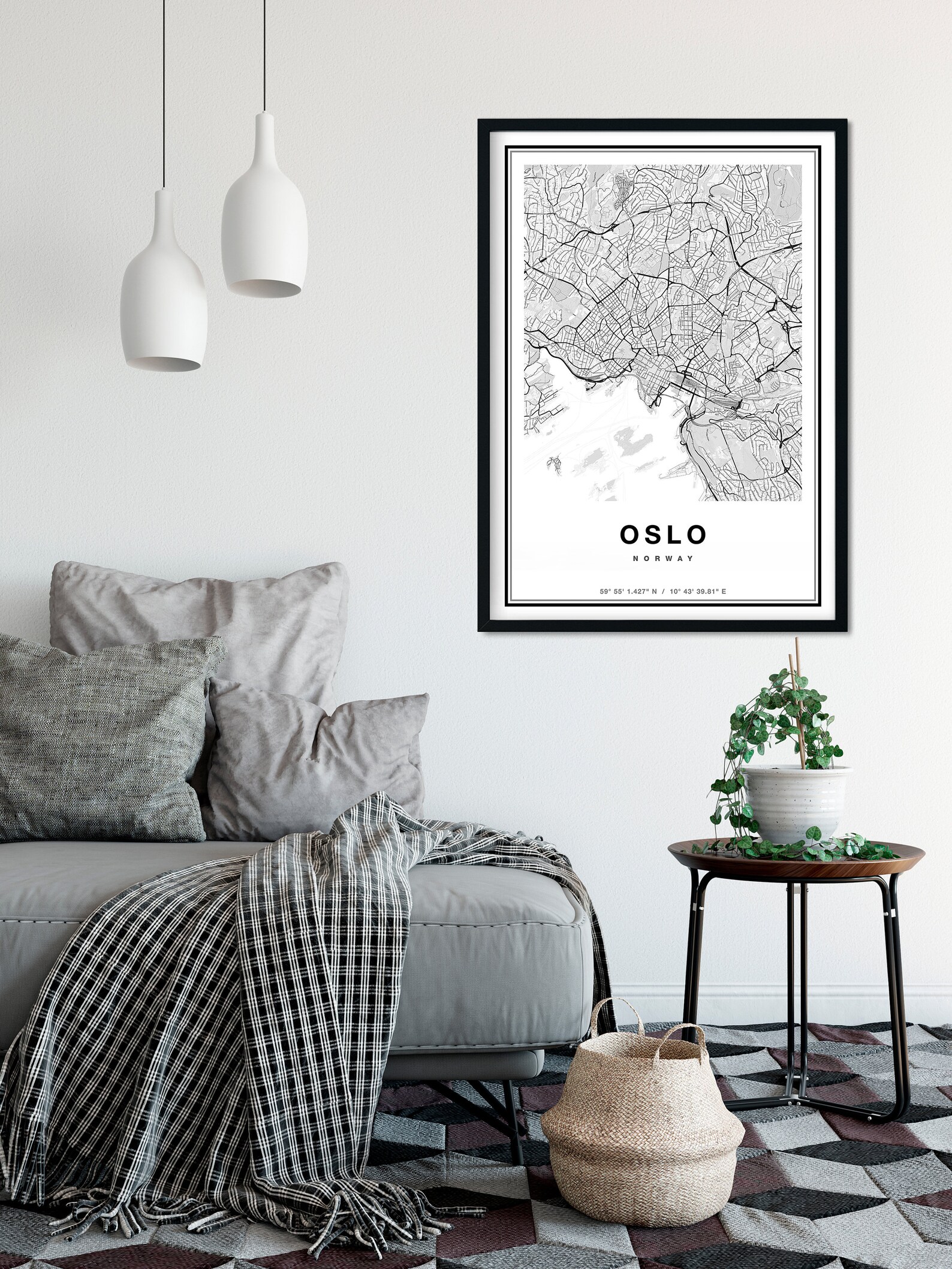 Oslo Map Oslo City Map Oslo Print Oslo Poster Map of Oslo - Etsy