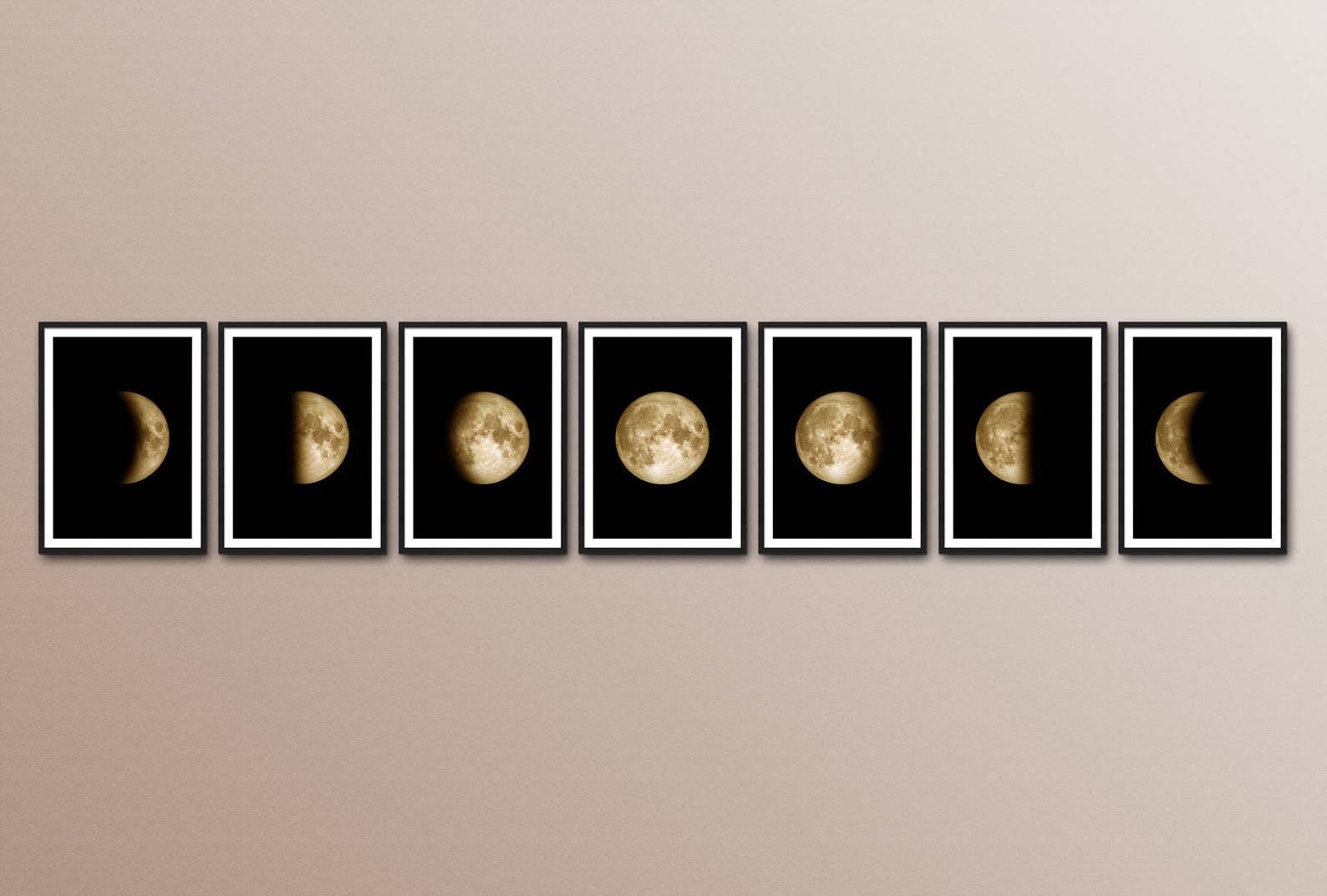 Moon Phases Set Moon Phases Wall Art Moon Phase Print - Etsy