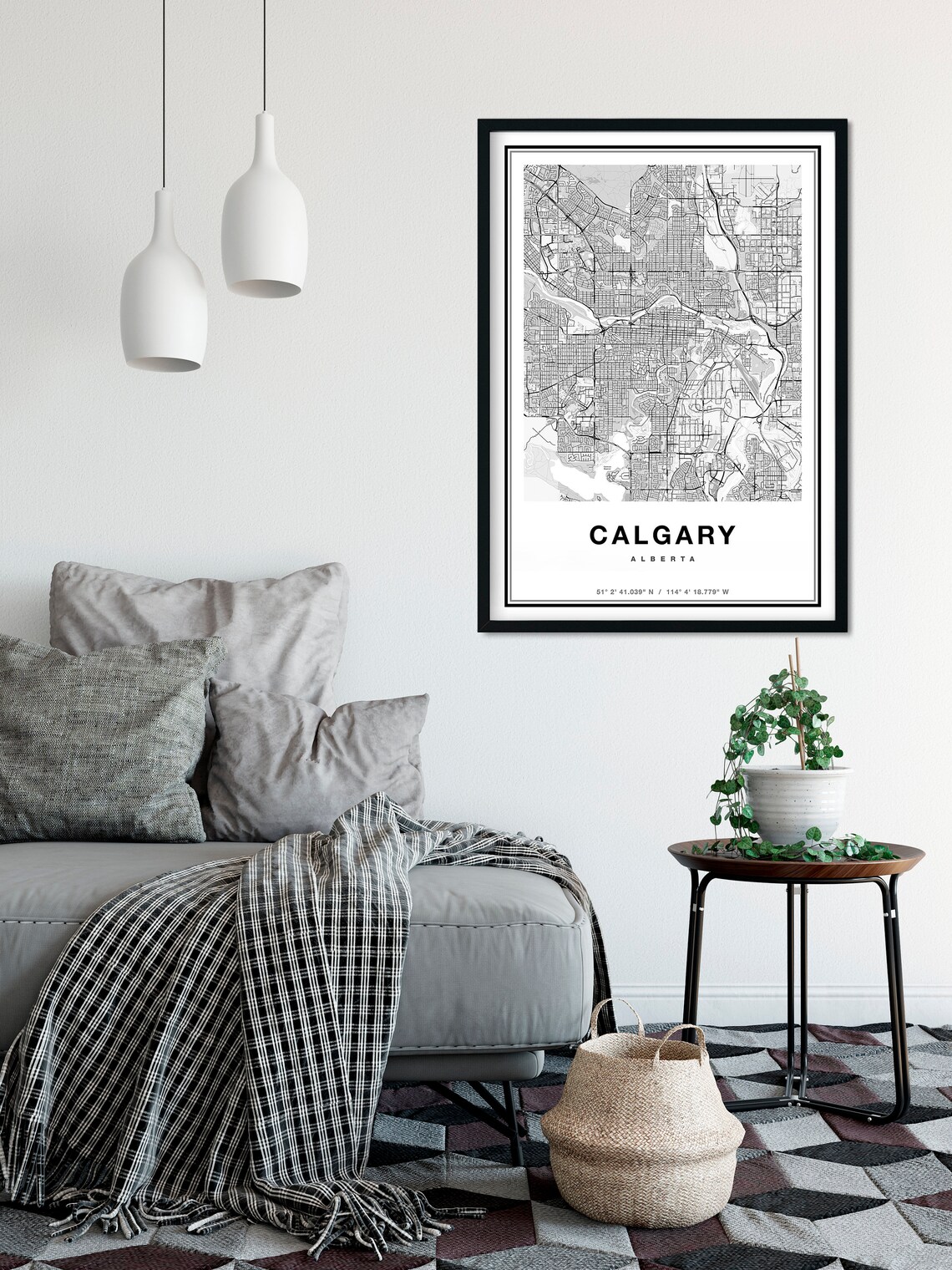 Calgary Map Print Map of Calgary City Map Calgary Print | Etsy