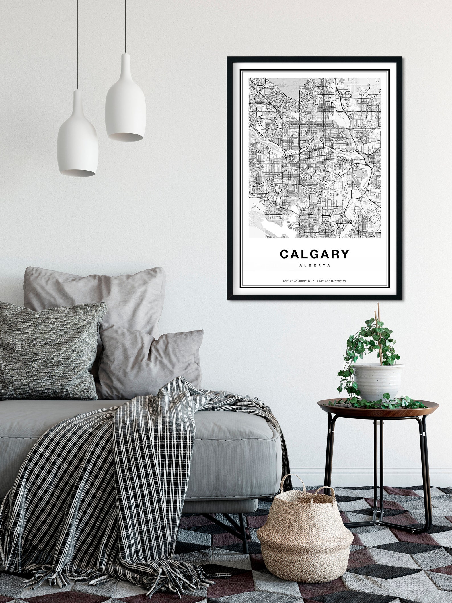 Calgary Map Print, Map of Calgary, City Map, Calgary Print Gift ...