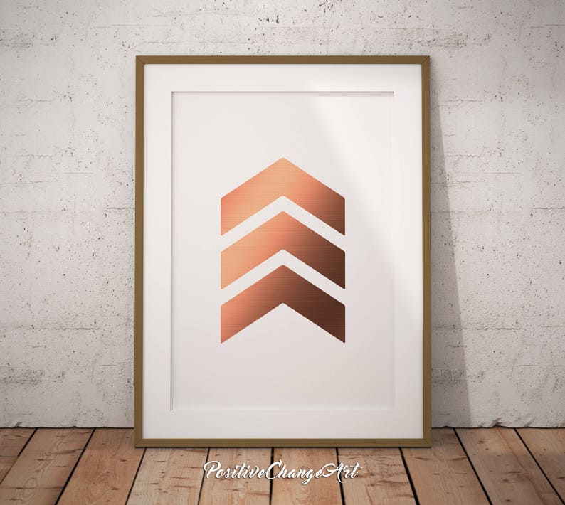 Rose Gold Decor, Chevrons Rose Gold, Rose Gold Print, Rose Gold Wall ...
