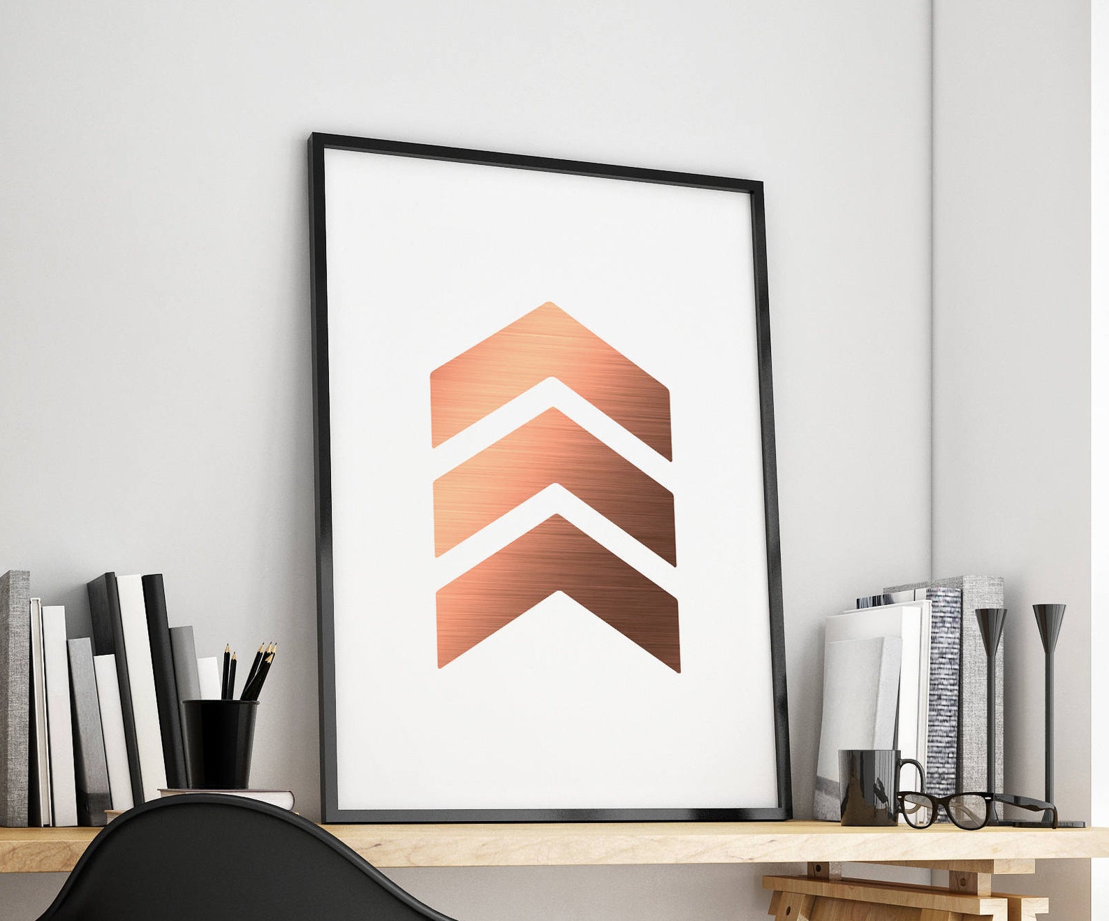 Rose Gold Decor, Chevrons Rose Gold, Rose Gold Print, Rose Gold Wall ...