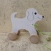 Wood Pull Push Toy Dog Hand Cut Hand Painted Personalized Toy - Etsy