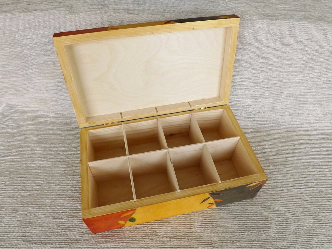 Big Wood Tea Chest With Tree of Life Custom Hand-painted - Etsy