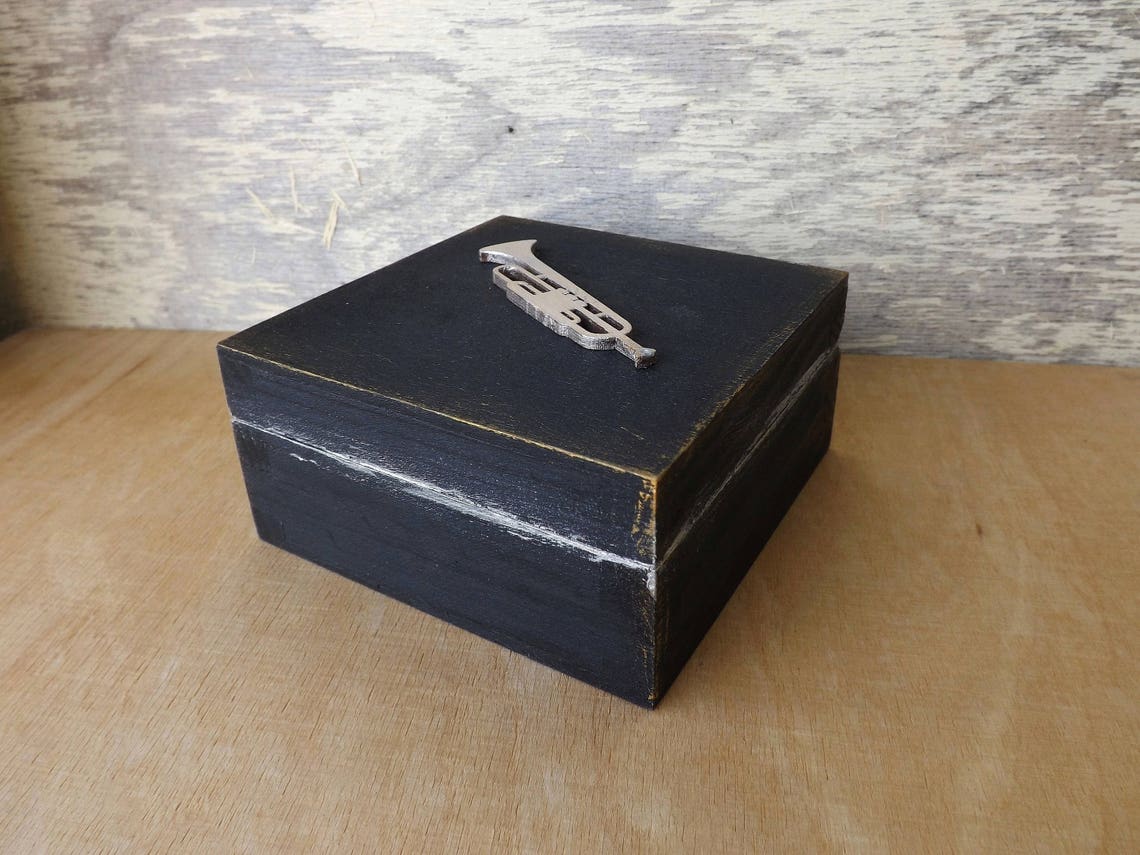 Wood Small Box With Saxophone Trumpet Guitar Custom - Etsy